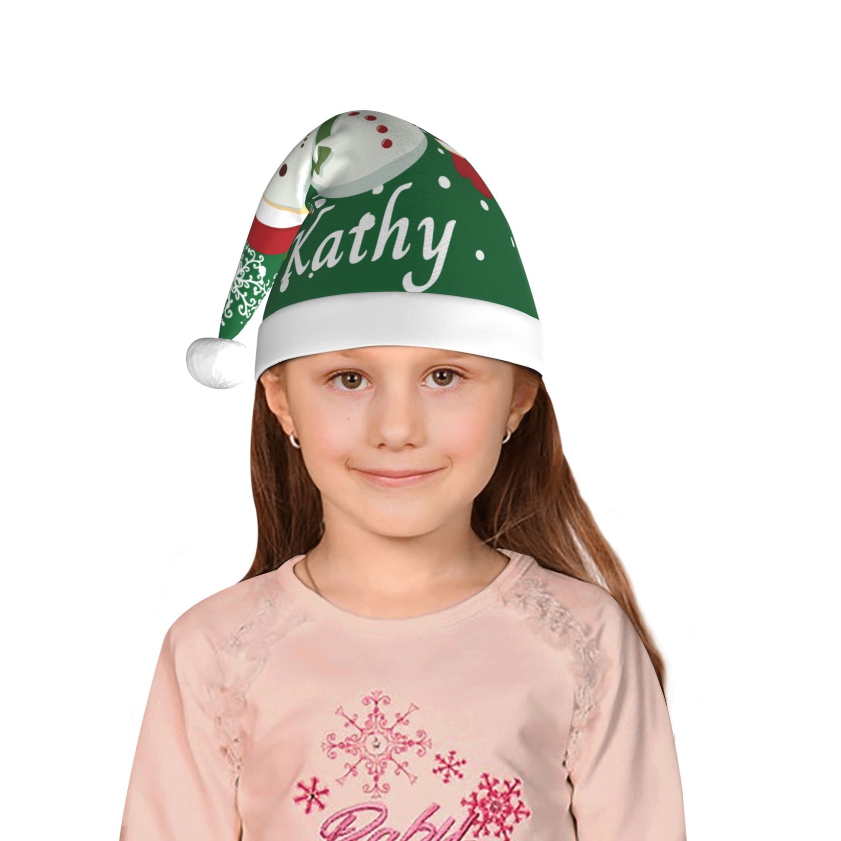 Personalized Christmas Hat for Girls Boys Kids with Name (Snowman ...