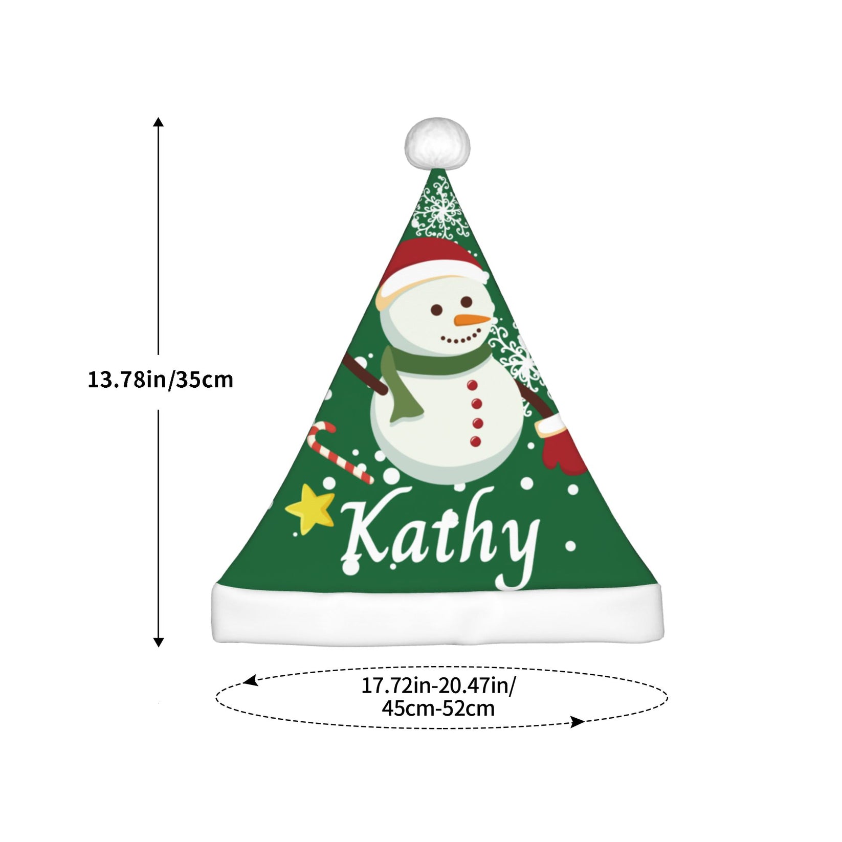 Personalized Christmas Hat for Girls Boys Kids with Name (Snowman ...