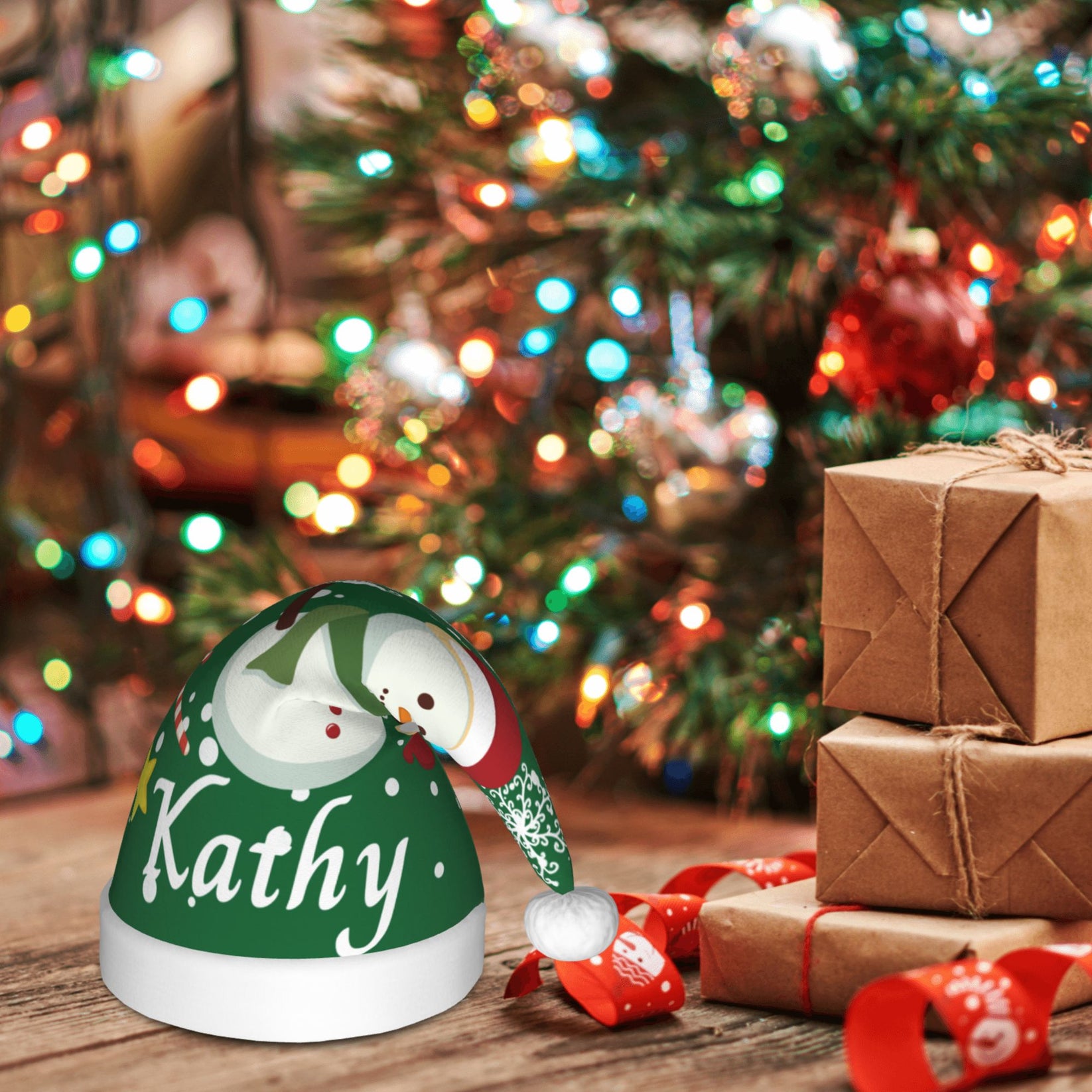 Personalized Christmas Hat for Girls Boys Kids with Name (Snowman ...